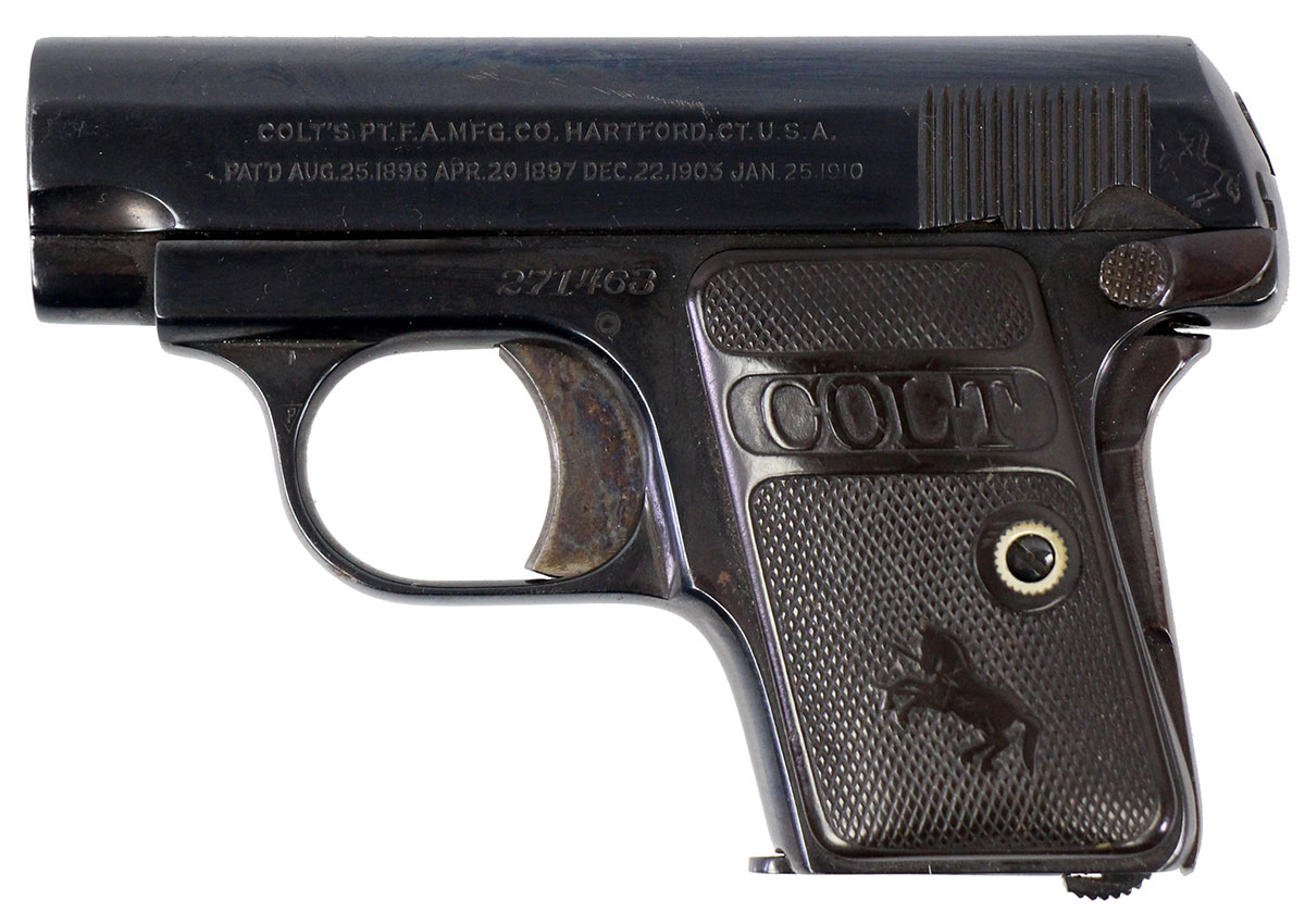 Colt M1908 Hammerless Vest Pocket 25 ACP Pistol - Collectible 1920