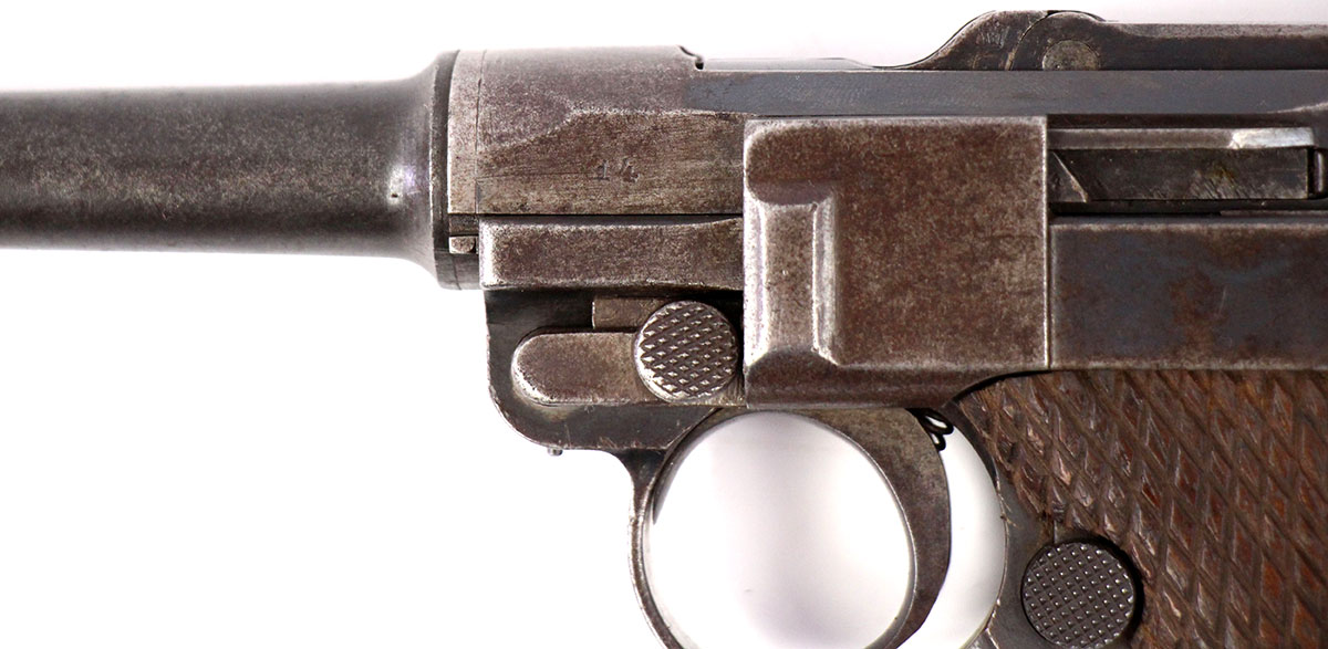 DWM Commercial P08 Luger 30 Luger Pistol - Collectible Naval Rear Sight