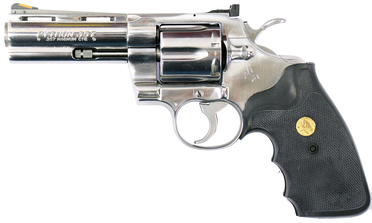 Colt Python Bright Stainless 357 Mag Revolver - Collectible with Box 1989